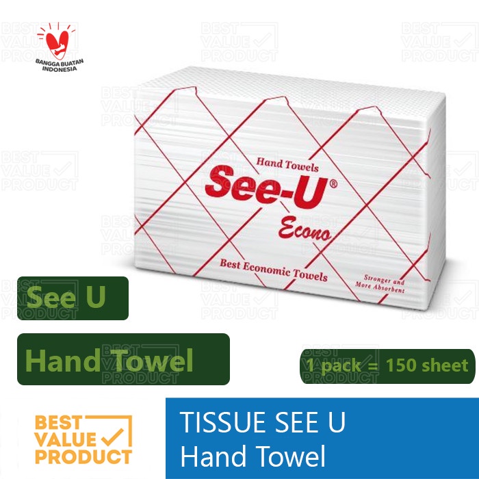 Jual Tissue SEEU handtowel tangan tisu per pack Hand Towel 150s perpack ...