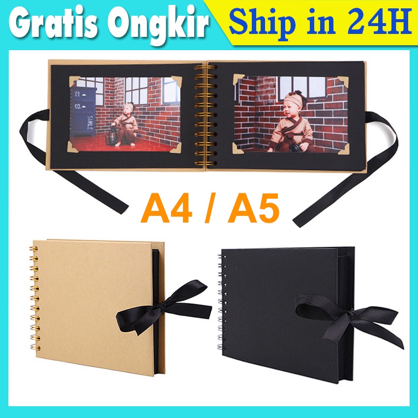 Jual Buku Album Foto / Scrapbook album / buku kliping 80 Halaman Ukuran ...