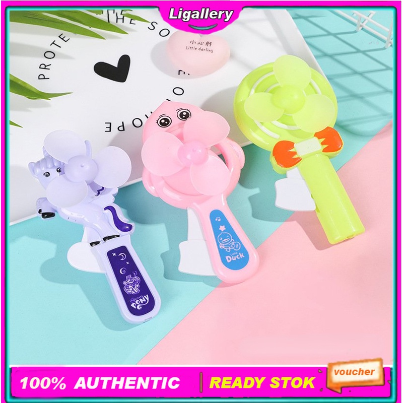 Jual Kipas Angin Genggam manual tekan Motif Karakter Lucu | Shopee ...