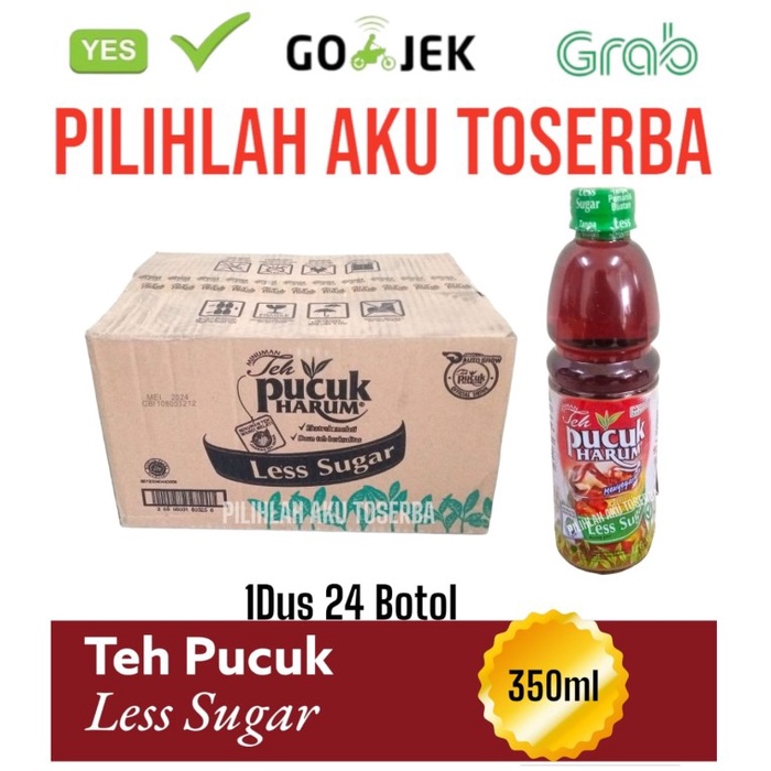 Jual Teh PUCUK Harum LESS SUGAR 350 ml - ( HARGA 1 DUS ISI 24 botol ...