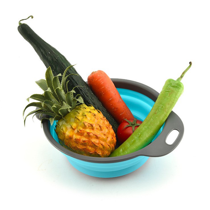 Jual Alat Dapur Baskom Lipat Silicone Tempat Cuci & Peniris Beras, Buah ...