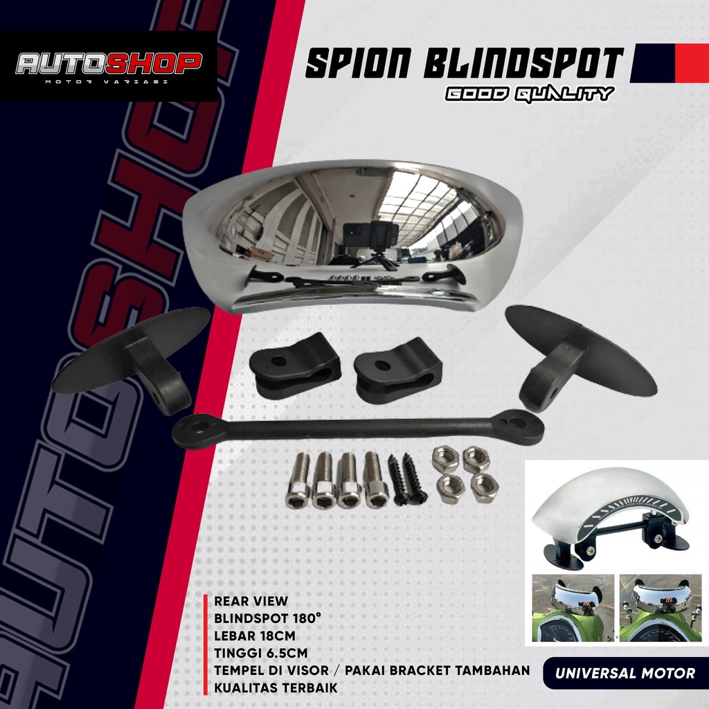 Jual Spion Motor Universal Wide Angle: Rear View Blindspot 180 Derajat ...