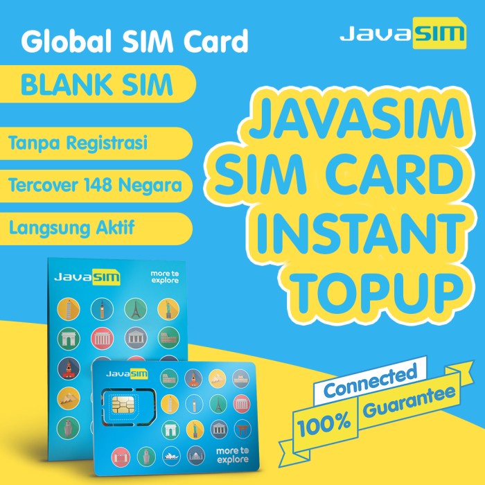 Jual JavaSIM SIM Card Topupable - Blank SIM | Shopee Indonesia