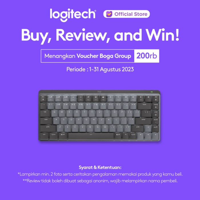 Jual Logitech MX Mechanical Mini Tactile Keyboard Wireless Bluetooth ...