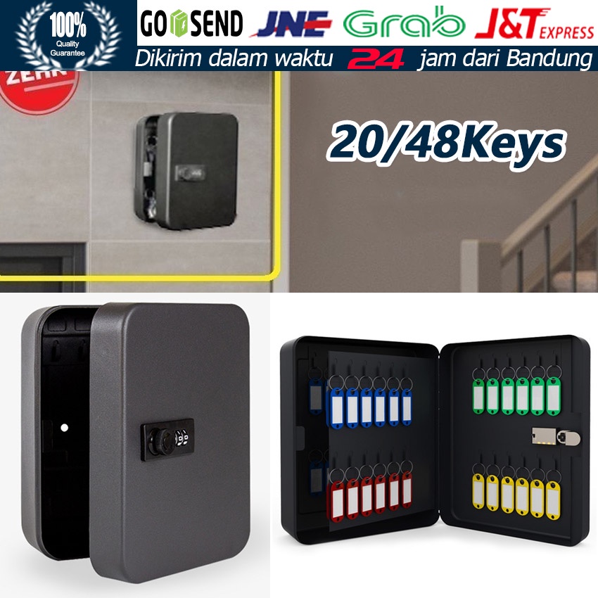 Jual 20/48 Keys Wall Mount Safe Security Cabinet Box - Kotak Tempat ...