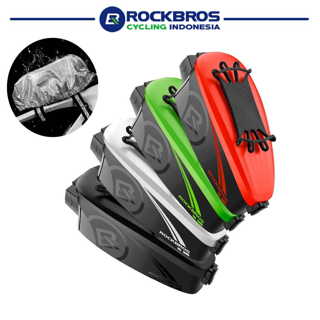 Jual ROCKBROS 30120018 Tas Frame Sepeda Bicycle Bag Front Tube Hard ...