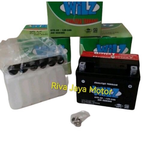Jual Aki Kering Accu Gtz5s Gtz 5s Merk Wilz/East Motor Beat Vario 110 ...