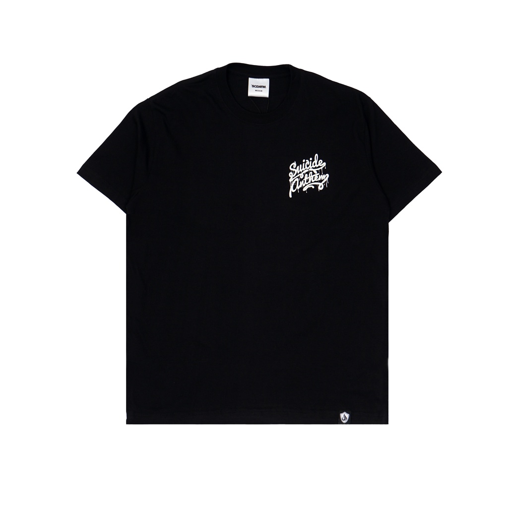 Jual Suicide Anthem Tshirt Black Scetch Me Cotton Combed 24s Plastisol Black White Misty Grey 