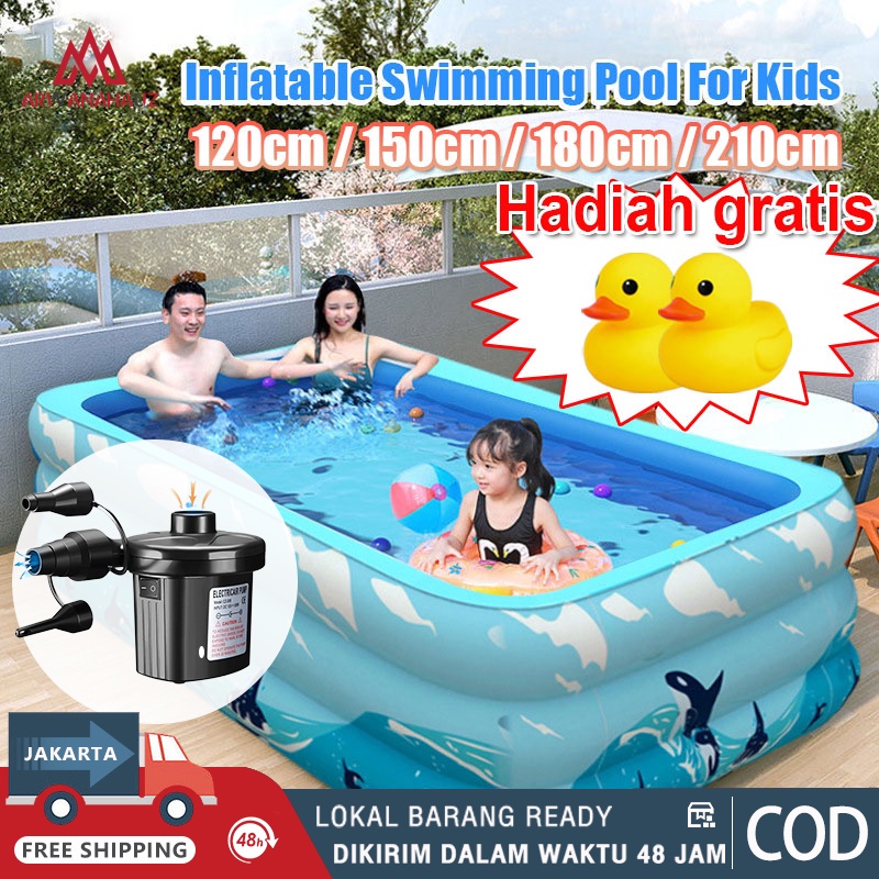 Jual FREE POMPA Kolam Renang Anak Jumbo 3ring/Kolam Mandi Bola 300 ...