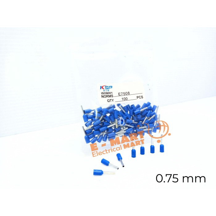 Jual FORT Skun Kabel / Skun FERRULES 0.75 mm E 7508 Biru | Shopee Indonesia