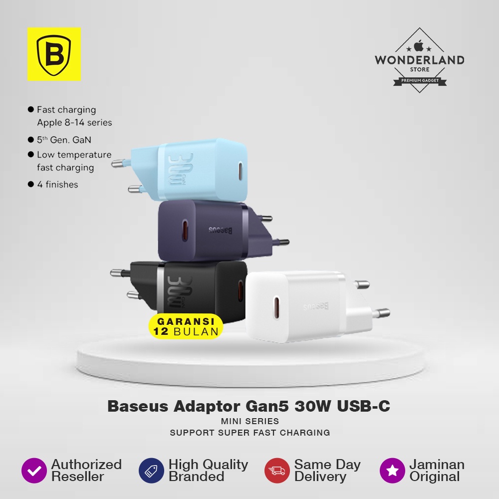 Jual Baseus Adaptor 30W USB-C Gan5 Series Mini Fast Charging PPS ...