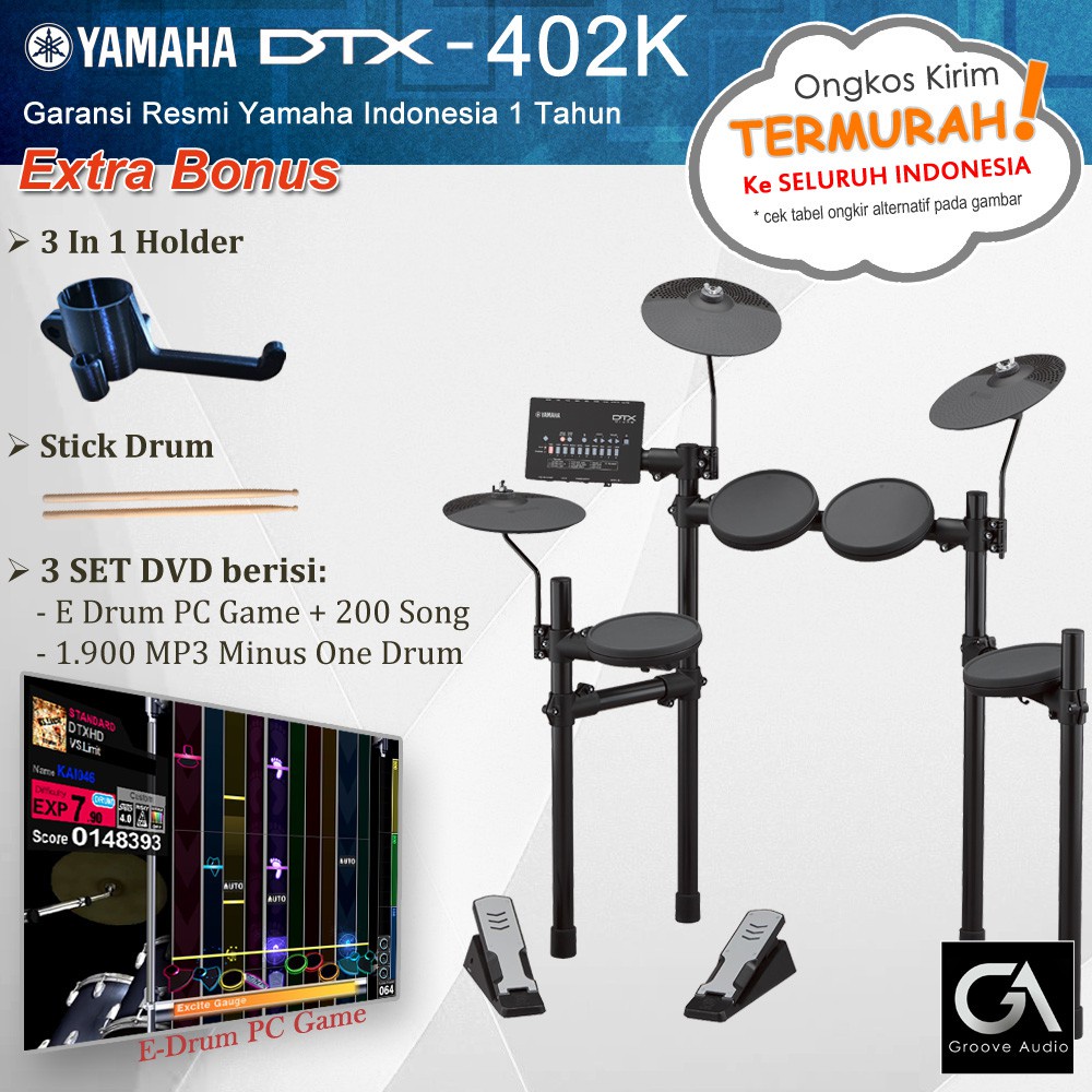 Jual Drum Elektrik Yamaha DTX402 / DTX402K / DTX 402 / 402K (Penerus ...