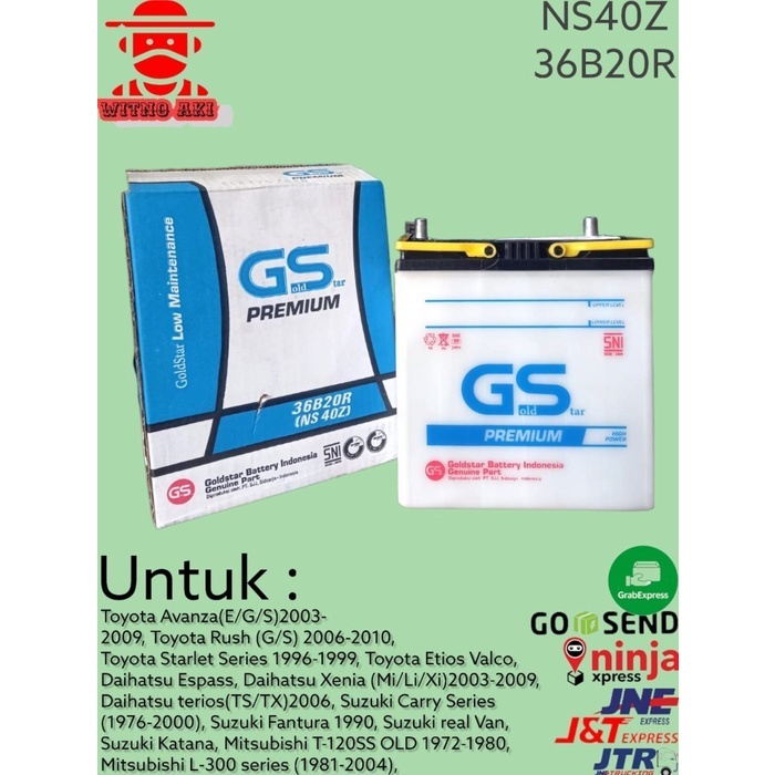 Jual Aki mobil toyota avanza GS basah ns40z aki basah | Shopee Indonesia