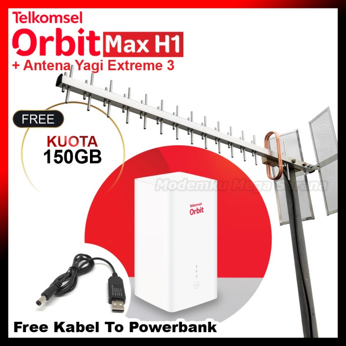 Jual Paket Antena Yagi Extreme 3 + Telkomsel Orbit Max H1 Huawei B628 ... Jual Paket Antena Yagi Extreme 3 + Telkomsel Orbit Max H1 Huawei B628 ...