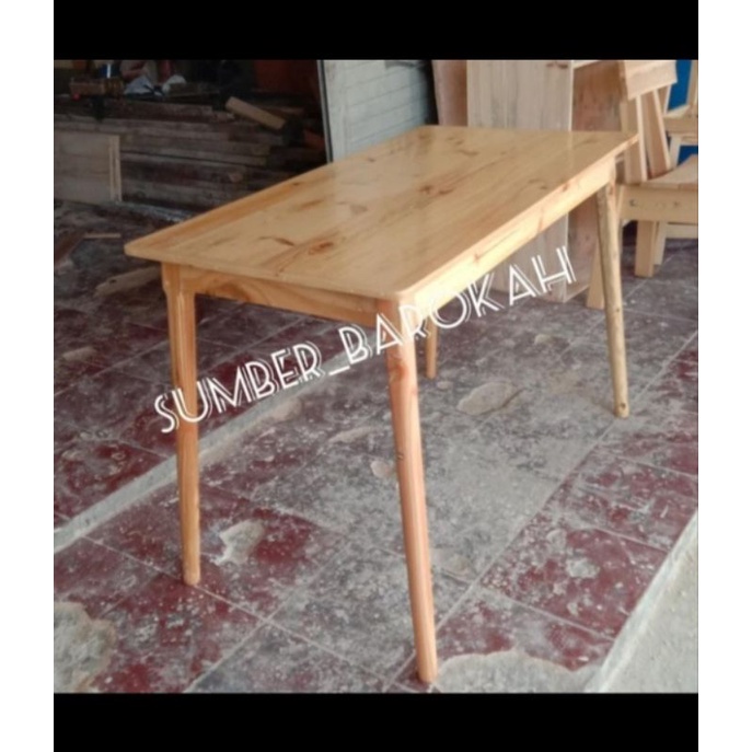 Jual meja makan kaki bulet/meja cafe/meja resto kayu jati belanda ...