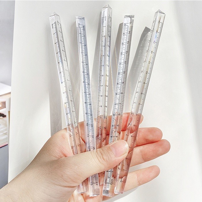 Jual Penggaris Segitiga Transparan Prisma Triangle Clear Ruler ...
