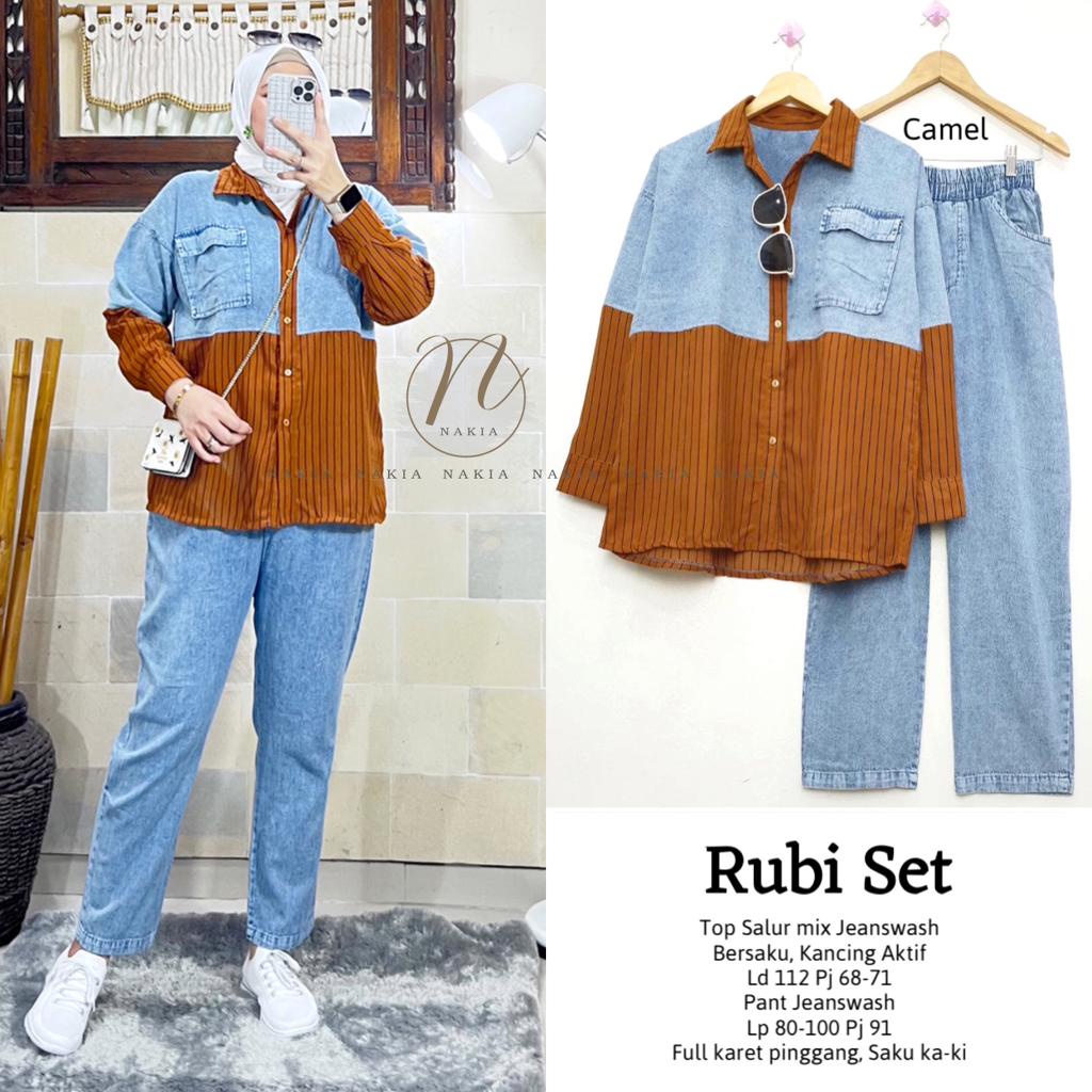 Jual Pakaian Baju Busana Wanita RUBI SET by NAKIA 14/06 AS H61 | Shopee ...