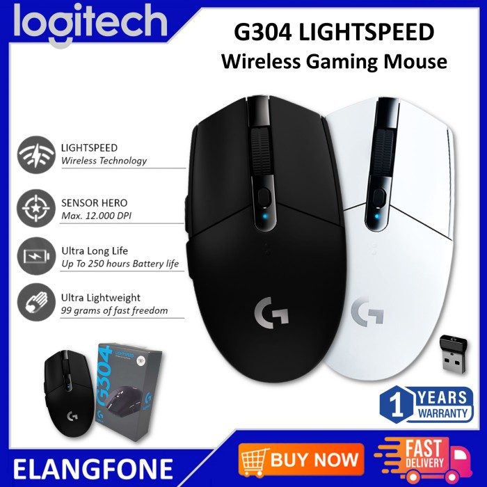 Jual Logitech G304 Lightspeed Wireless Gaming Mouse Sensor 12K DPI ...