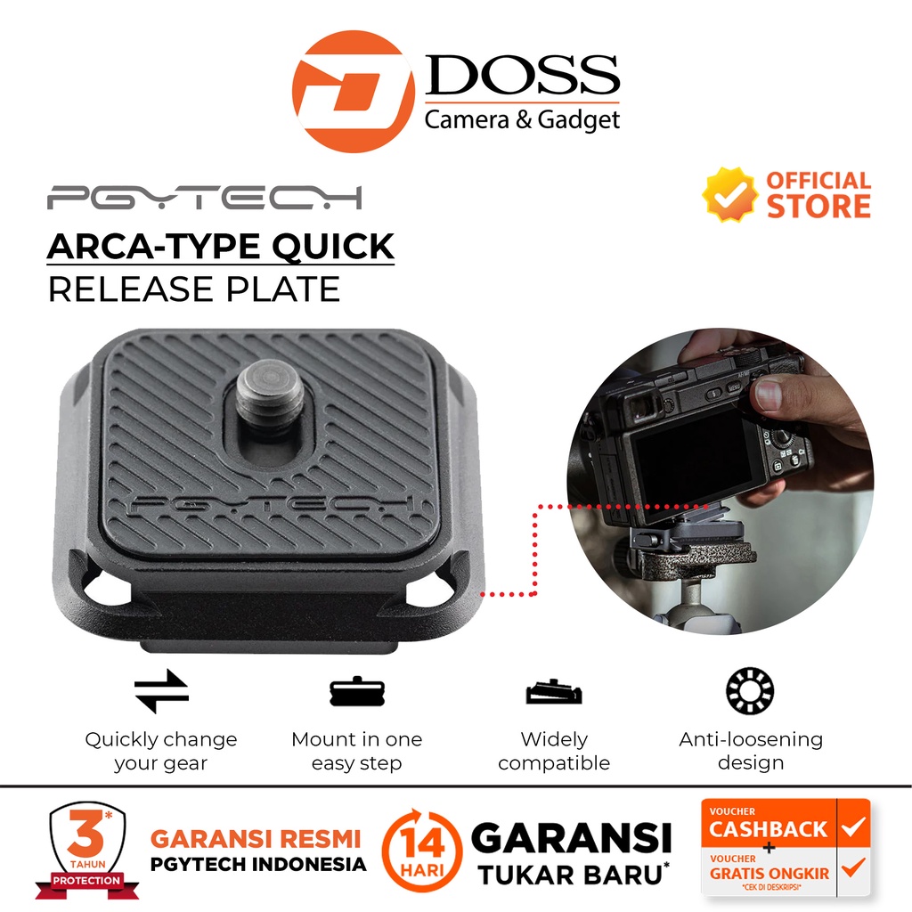 Jual PGYTECH Snaplock Plate Arca-Type Release Plate | Shopee Indonesia