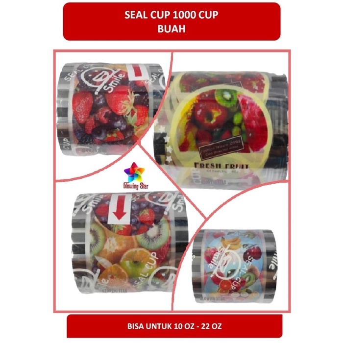 Jual 1000CUP Plastik Lid Sealer Cup Polos Kartun Buah Teh /Seal Cup ...