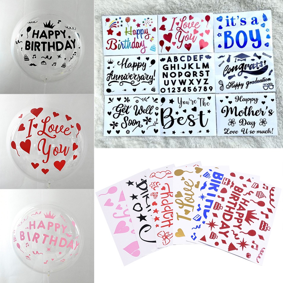 Jual Stiker Balon PVC Transparan Happy Birthday / Graduation ...