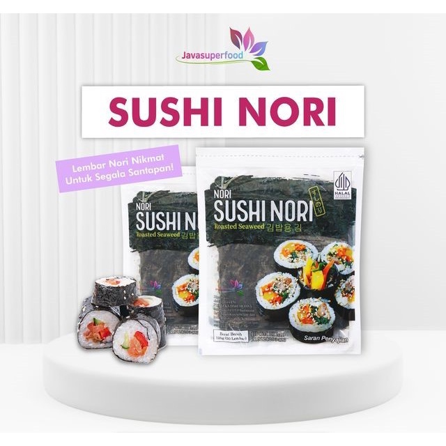 Jual Nori Sushi Java Super Food 10 Lembar Roasted Seaweed Rumput Laut ...