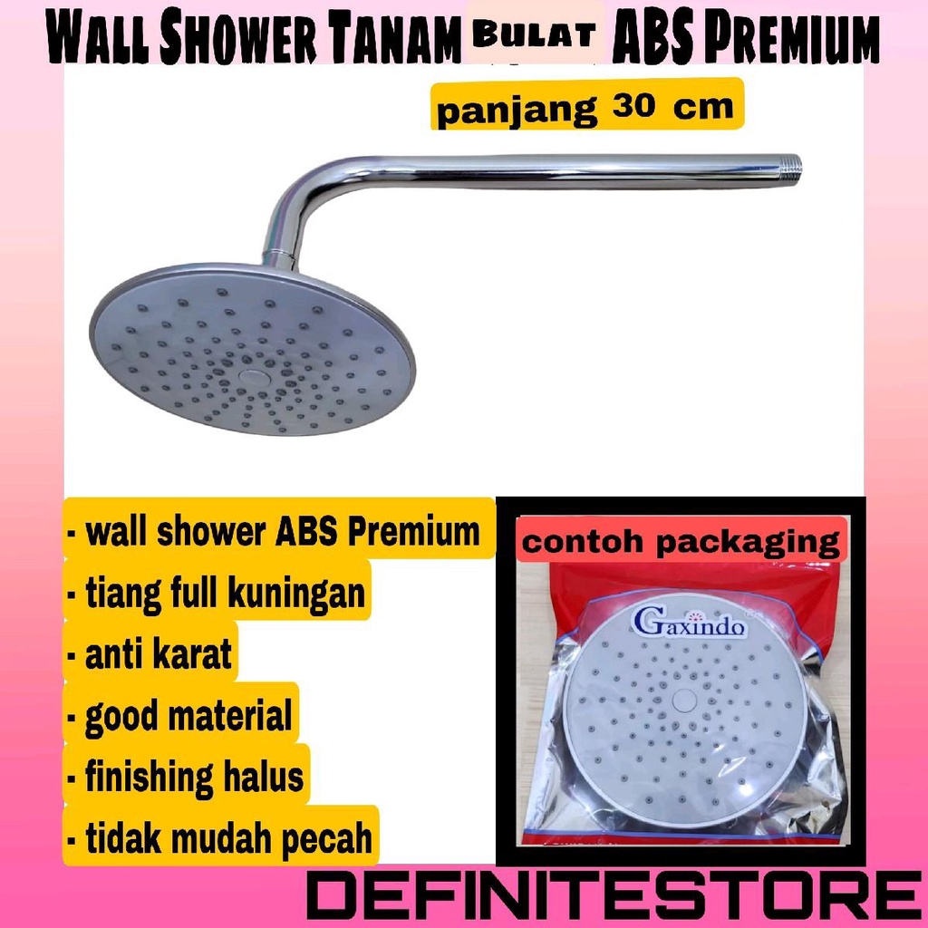 Jual WALL SHOWER TANAM BULAT ABS PREMIUM TIANG KUNINGAN ANTI KARAT ...