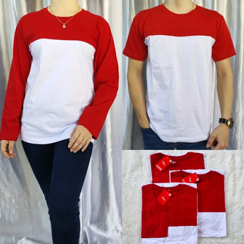 Jual Kaos Polos Merah Putih Couple Keluarga Custom Desain Hut Ri 80th ...