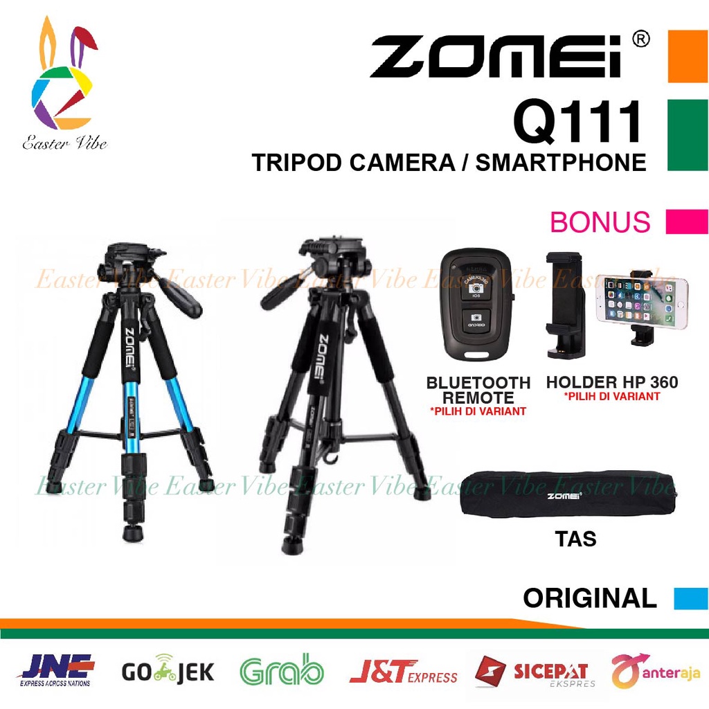 Jual ZOMEI Q111 PROFESIONAL VIDEO TRIPOD KAMERA & HANDPHONE - Q 111 PANHEAD | Shopee Indonesia