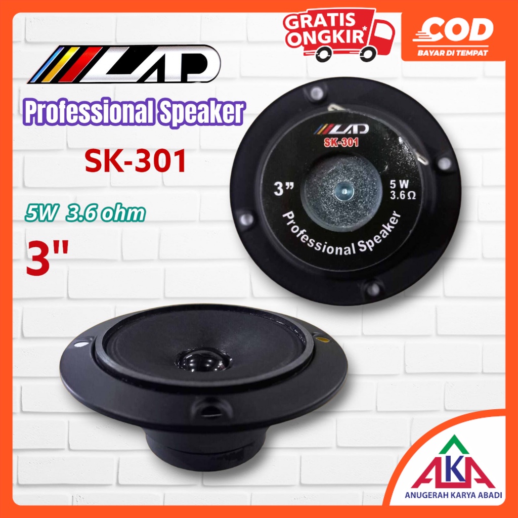 Jual Middle Speaker Mid 3" Inch LAD SK-301 Professional Speaker 5W Watt | Shopee Indonesia