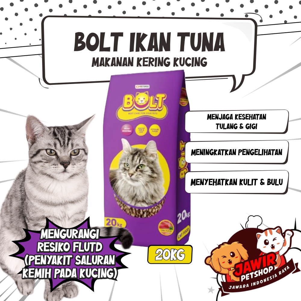 Jual BOLT IKAN TUNA 20KG dry cat food makanan kucing dewasa kering ...