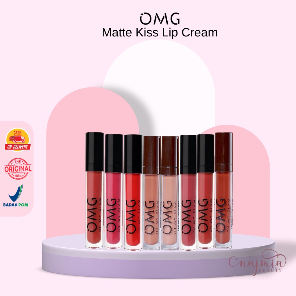 Jual OMG Oh My Glam Matte Kiss Lip Cream lipstick lipstik lipcream New ...