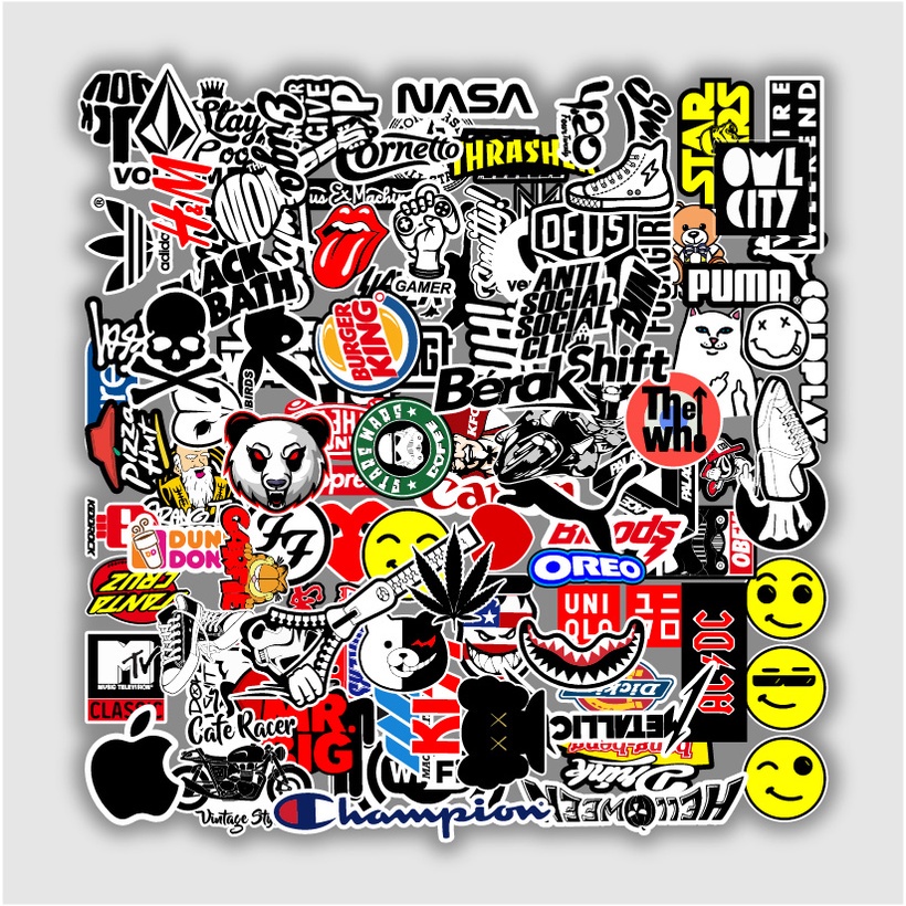 Jual Sticker Hypebeast Random Brand Band Logo | Shopee Indonesia