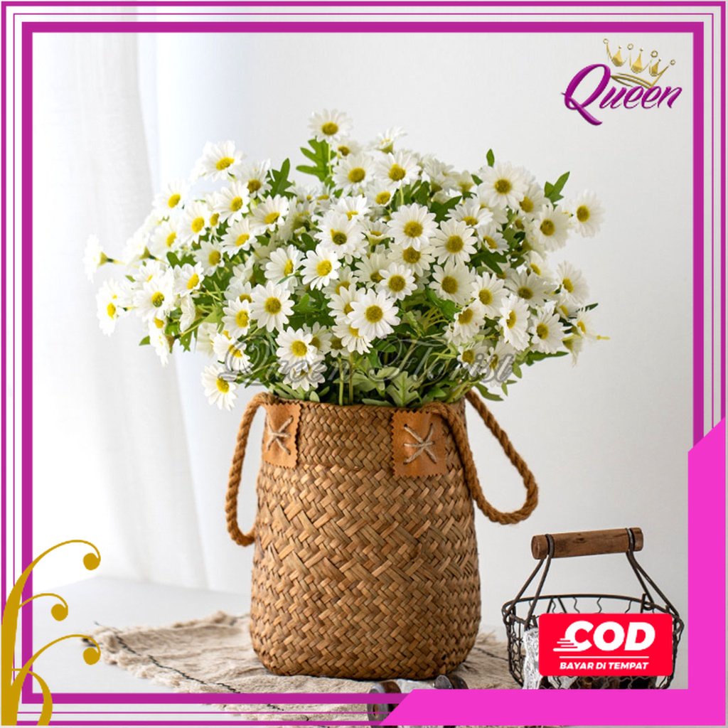 Jual Bunga daisy / Desi monstera cabang 7 - Bunga plastik palsu - bunga Mawar Krisan Aster ...