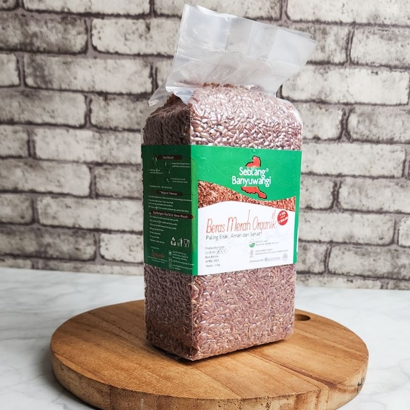 Jual Beras Merah Organik Seblang Banyuwangi 1kg | Shopee Indonesia
