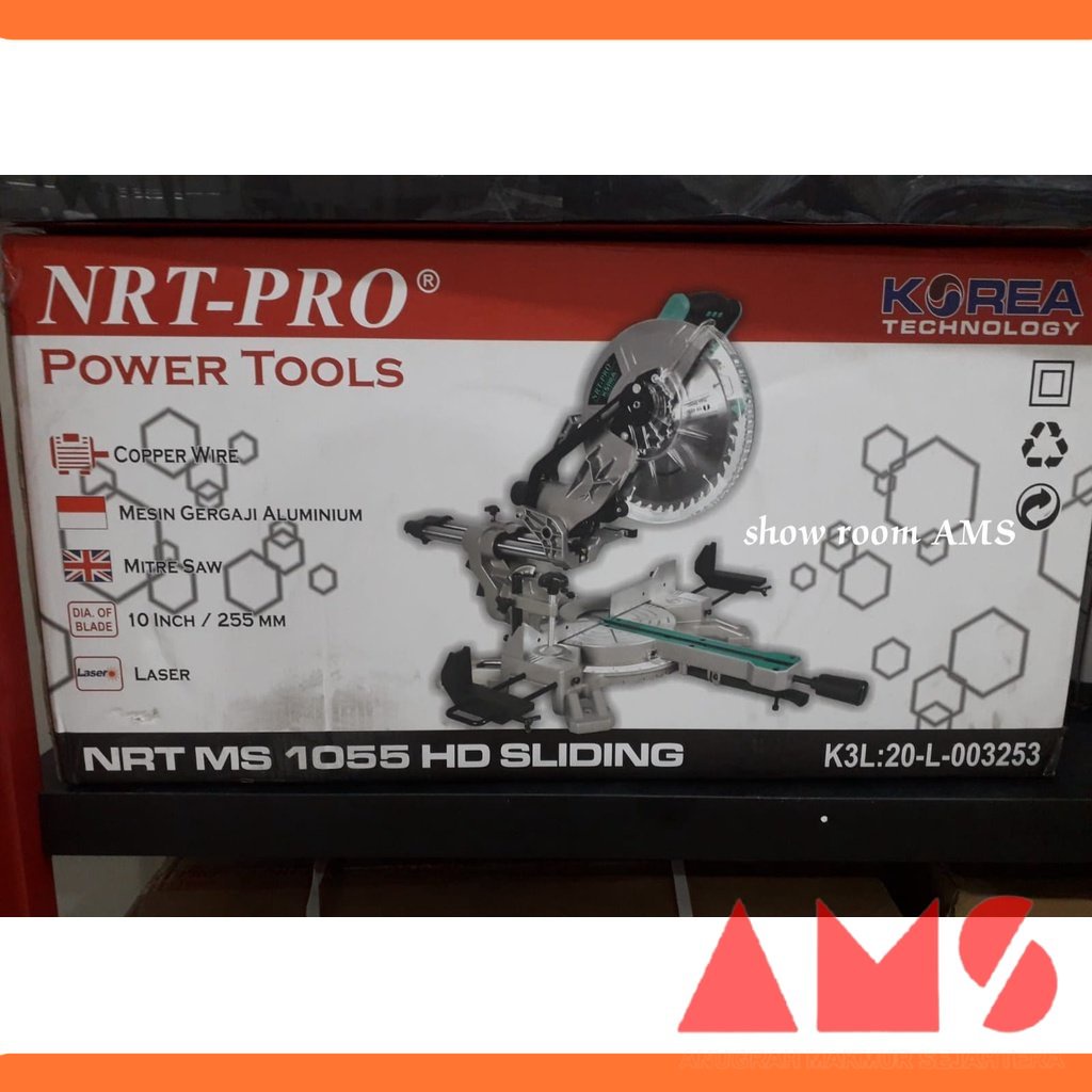 Jual Miter Saw 10 Inch SLIDING Mesin Potong Aluminium MS 1055 HD | NRT-PRO | Shopee Indonesia