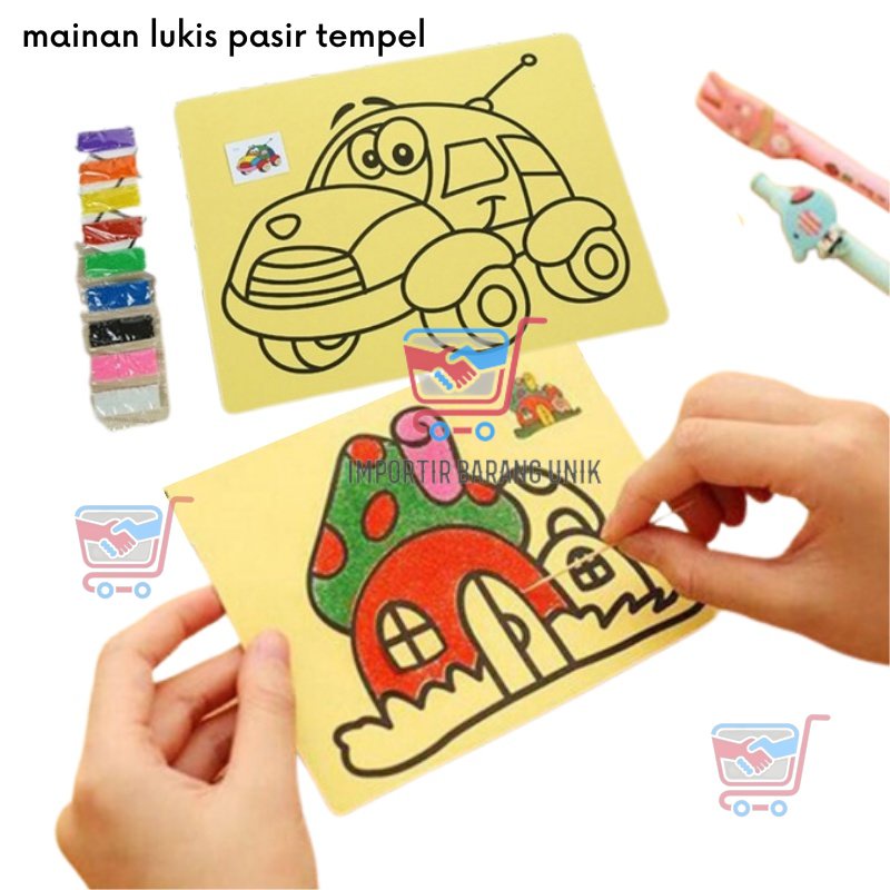 Jual IMB -D415- Mainan Lukis Pasir Tempel - Mainan Anak Edukasi Kertas ...