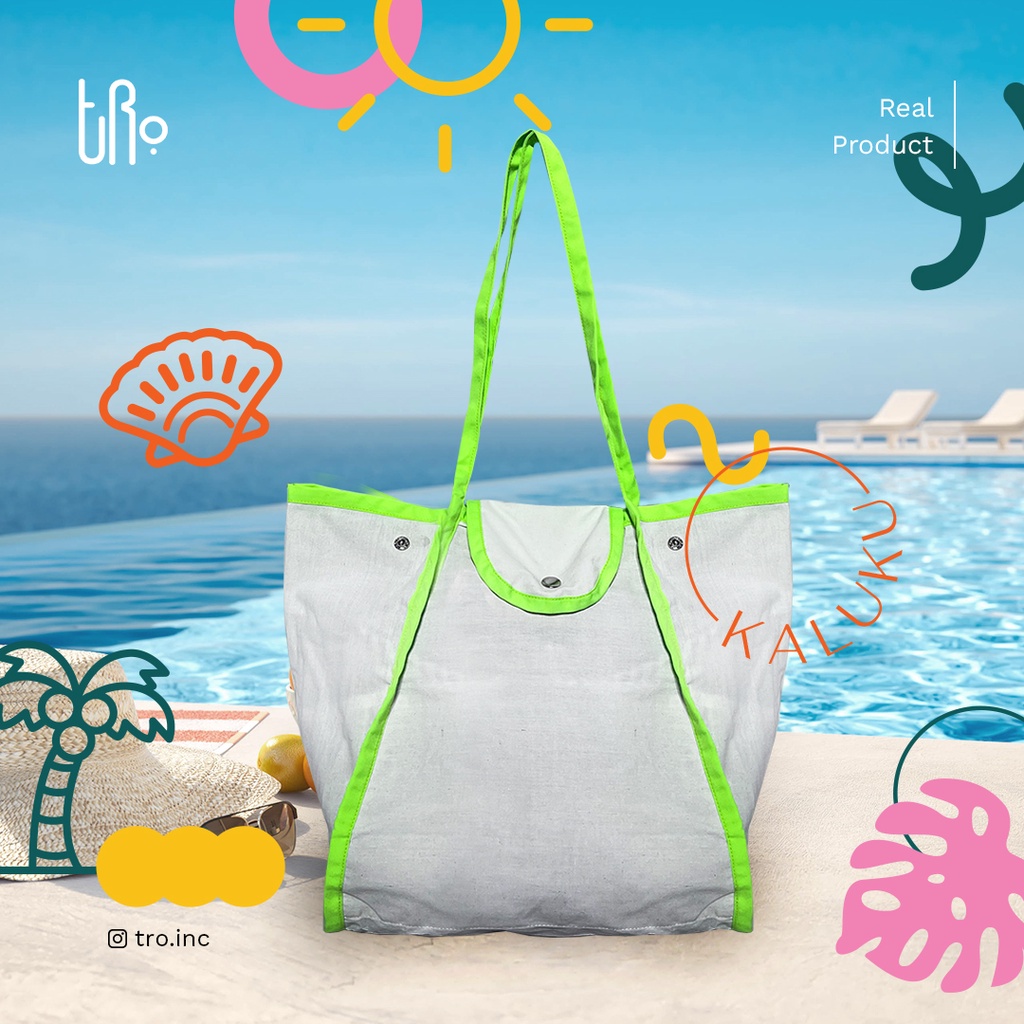 Jual Tro Inc Kaluku Tas Bahu Shoulder Bag Blacu Neon | Shopee Indonesia