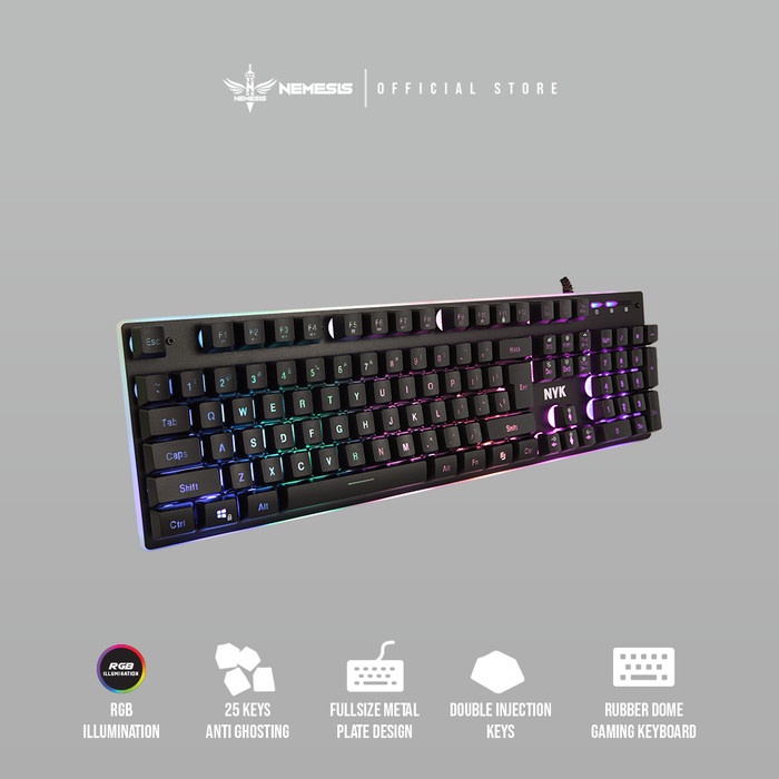 Jual NYK Nemesis KR-301 UNDERGLOW RGB Gaming Keyboard | Shopee Indonesia