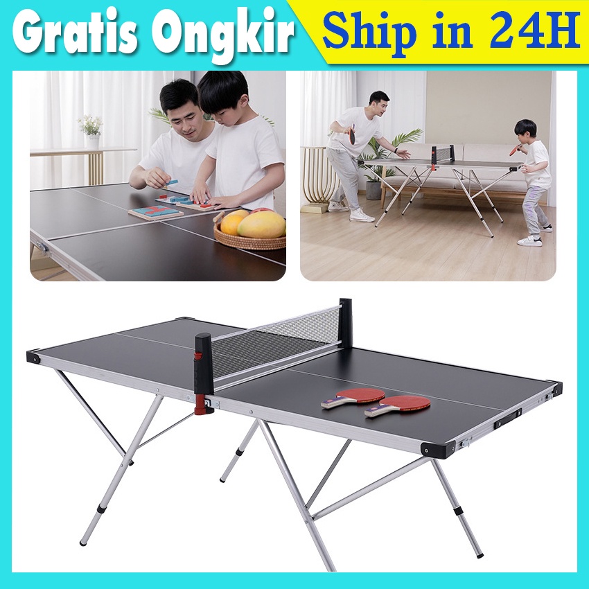 Jual Meja Tenis Paket Lengkap 1 Net 3 Bola 2 Bet - Meja Lipat Pingpong Anak Hadiah Ping Pong ...