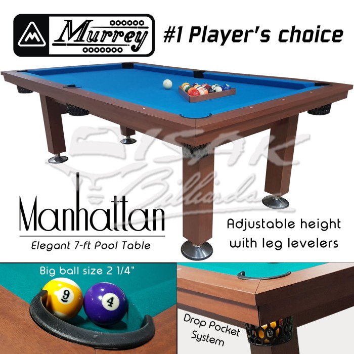 Jual Murrey Pool Table - 7 ft Manhattan - Meja Billiard Biliar Bilyard ...