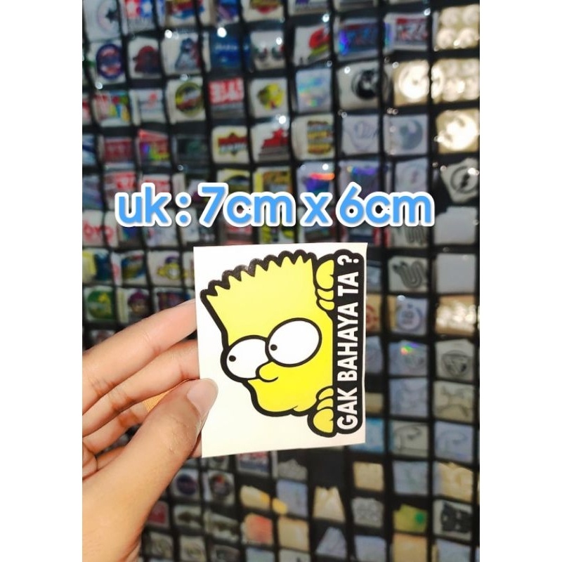 Jual sticker printing GAK BAHAYA TA? simpsons JDM | Shopee Indonesia