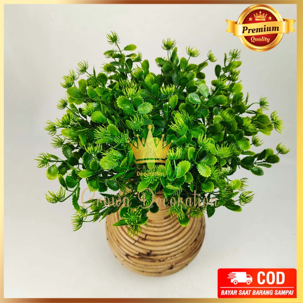 Jual Buce Mini Cabang 5 Artificial - Daun Rumput Plastik pemanis ...