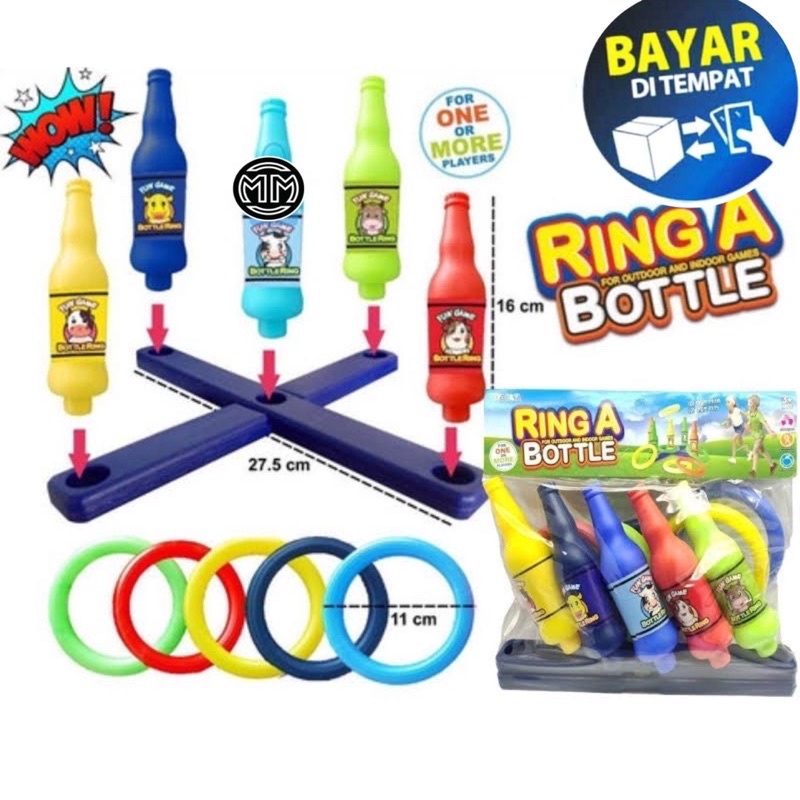 Jual Mainan Anak Lempar Cincin Ring Ke botol A Bottle YG19 HOOPLA | Shopee Indonesia