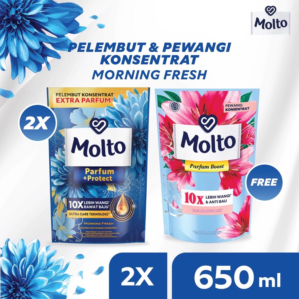 Jual Buy 2 Molto All-In-One Blue 650ml FREE Molto Perfume Boost ...