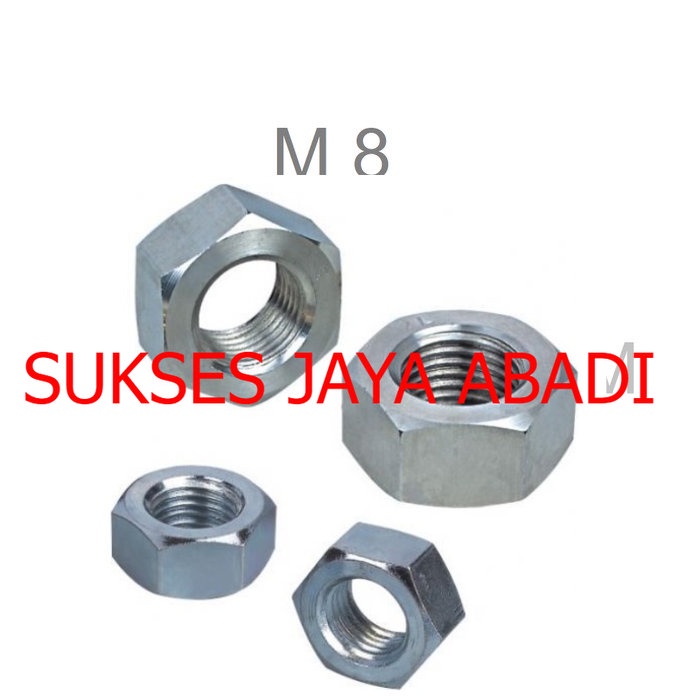 Jual MUR HEX / HEX NUT PUTIH M8 / MUR PUTIH / MUR HEXAGON / MUR KUNCI ...