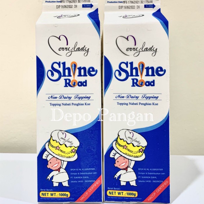 Jual SHINE ROAD NON DAIRY WHIPPING CREAM 1L / TOPPING NABATI HALAL ...
