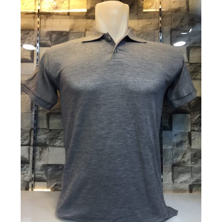 Jual Kaos kerah FO POLOS lengan pendek warna ABU MUDA MISTY POLOS / Kaos Kerah Lengan Pendek ...