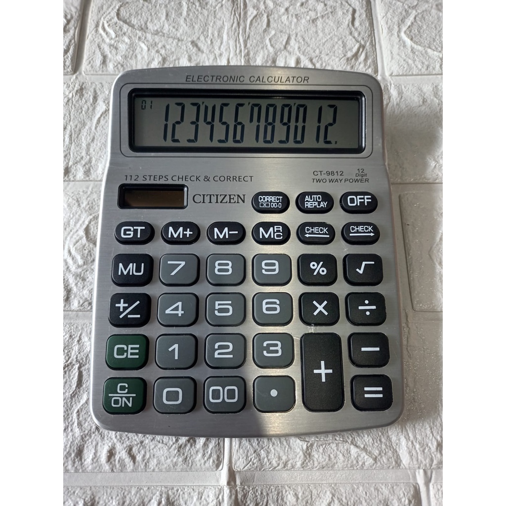 Jual KALKULATOR DESKTOP MEJA . CT-9812 / CALCULATOR BESAR 12 DIGIT CEK ULANG | Shopee Indonesia