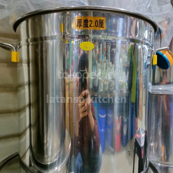 Jual panci stainless tinggi besar kapasitas 100 liter panci tebal 50 cm ...